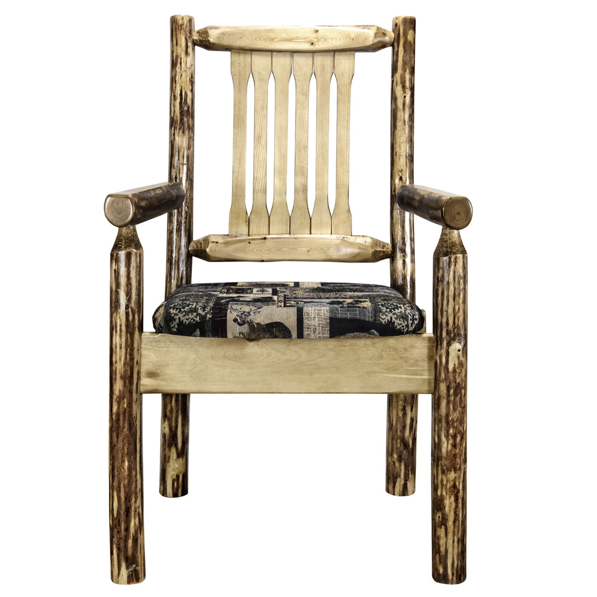 Glacier Country Collection Captain'S Chair W/ Upholstered Seat, Woodla – Virventures