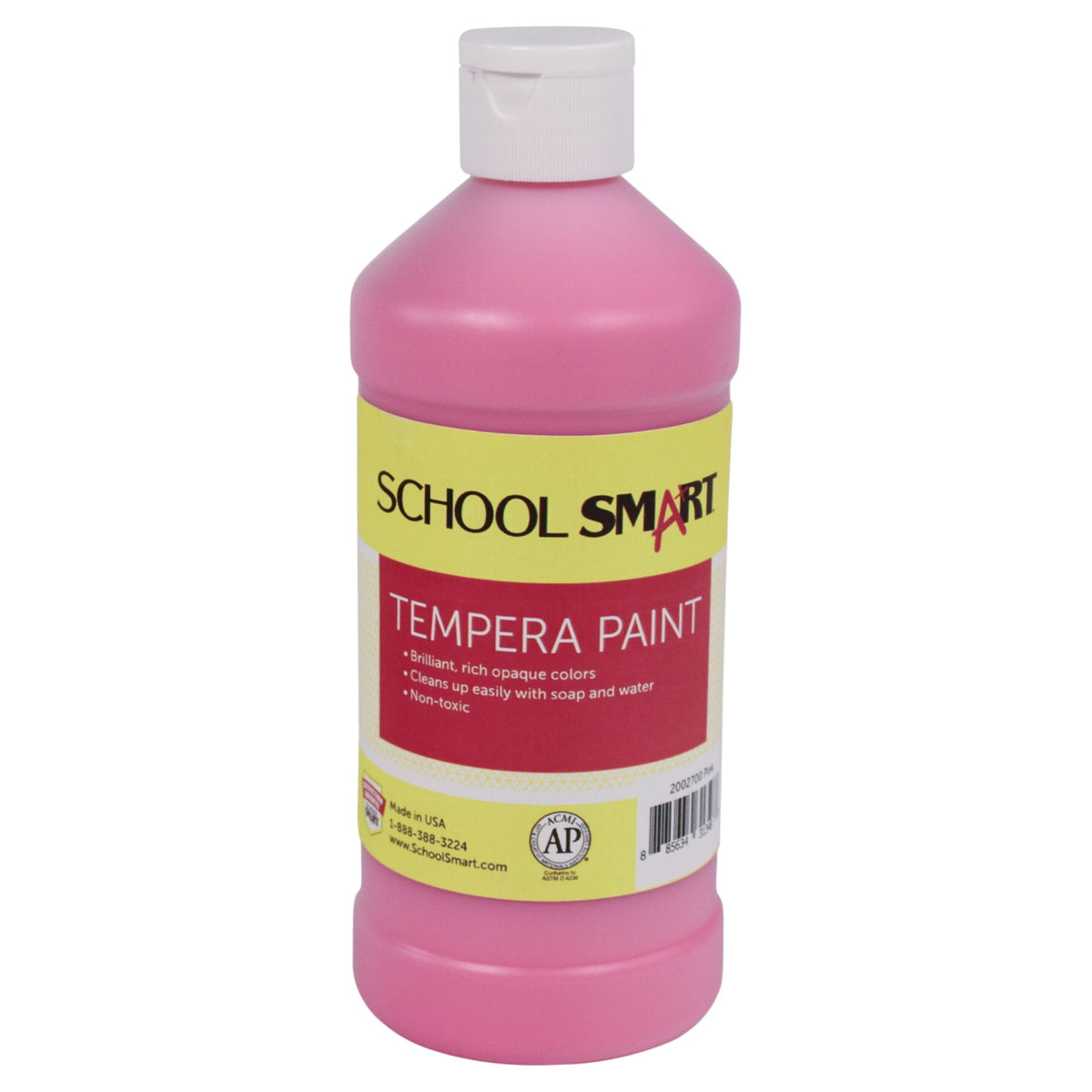 School Smart Tempera Paint, Pint, Pink – Virventures