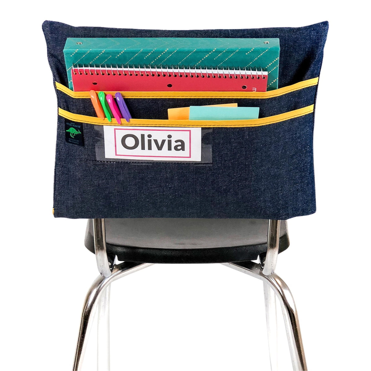 Aussie Pouch Chair Pocket, 2-Pocket And Name Tag Slot, Extra Large, Ye ...