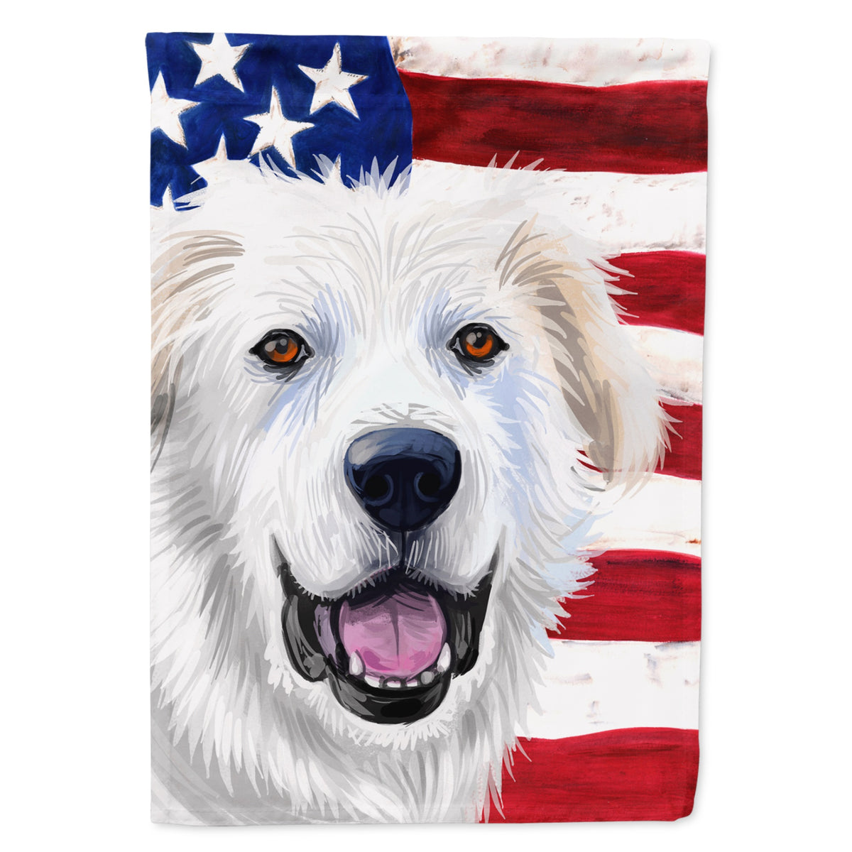 Great Pyrenees Dog American Flag Flag Garden Size – Virventures