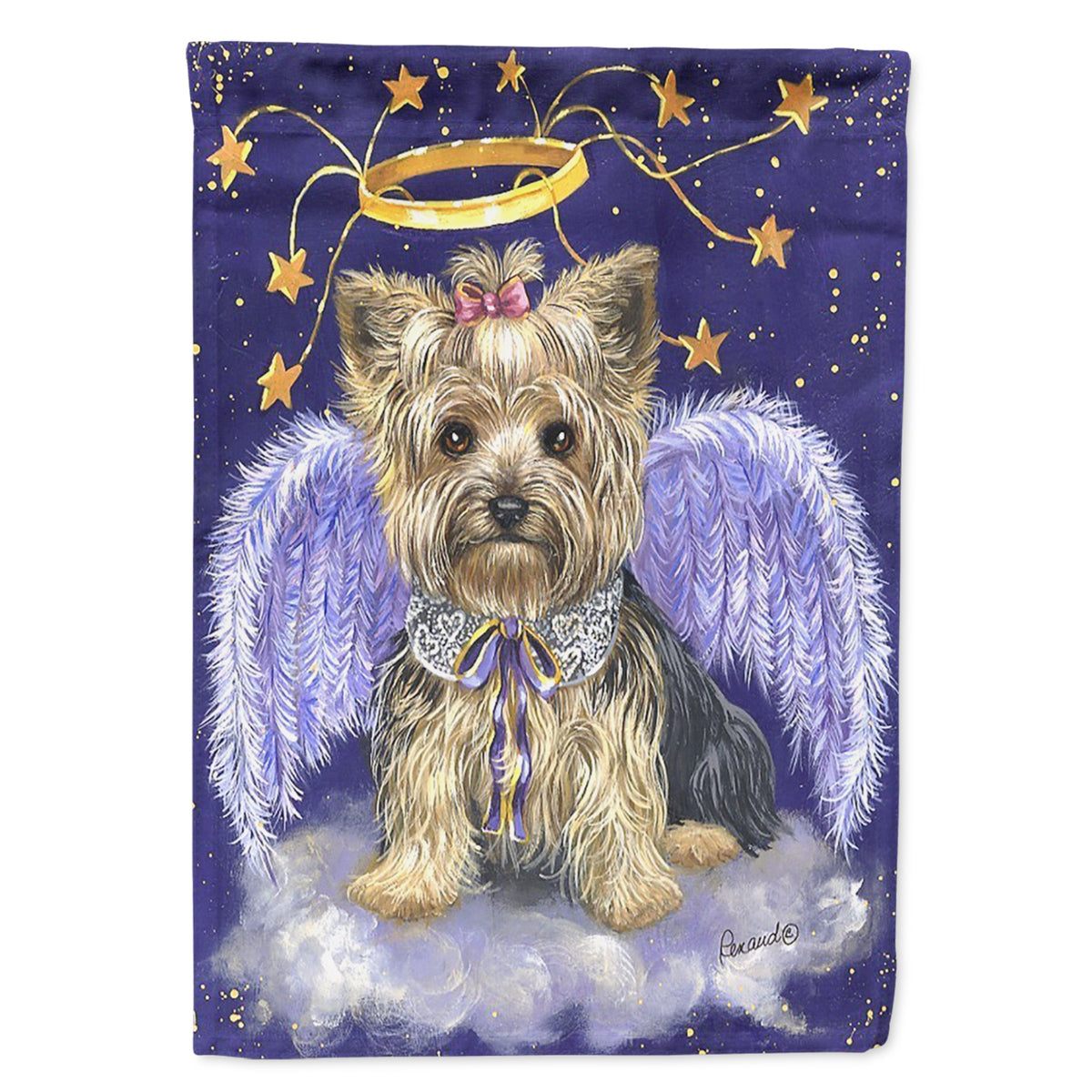 Yorkie Christmas Angel Flag Garden Size – Virventures