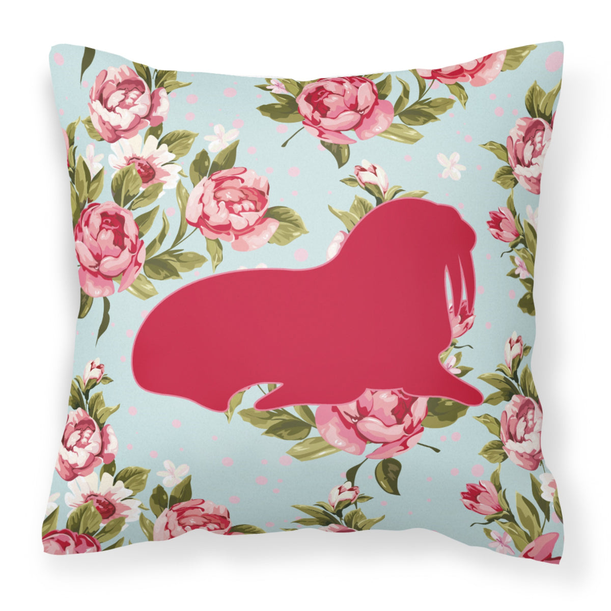 Walrus Shabby Chic Blue Roses Bb1017 Fabric Decorative Pillow – Virventures