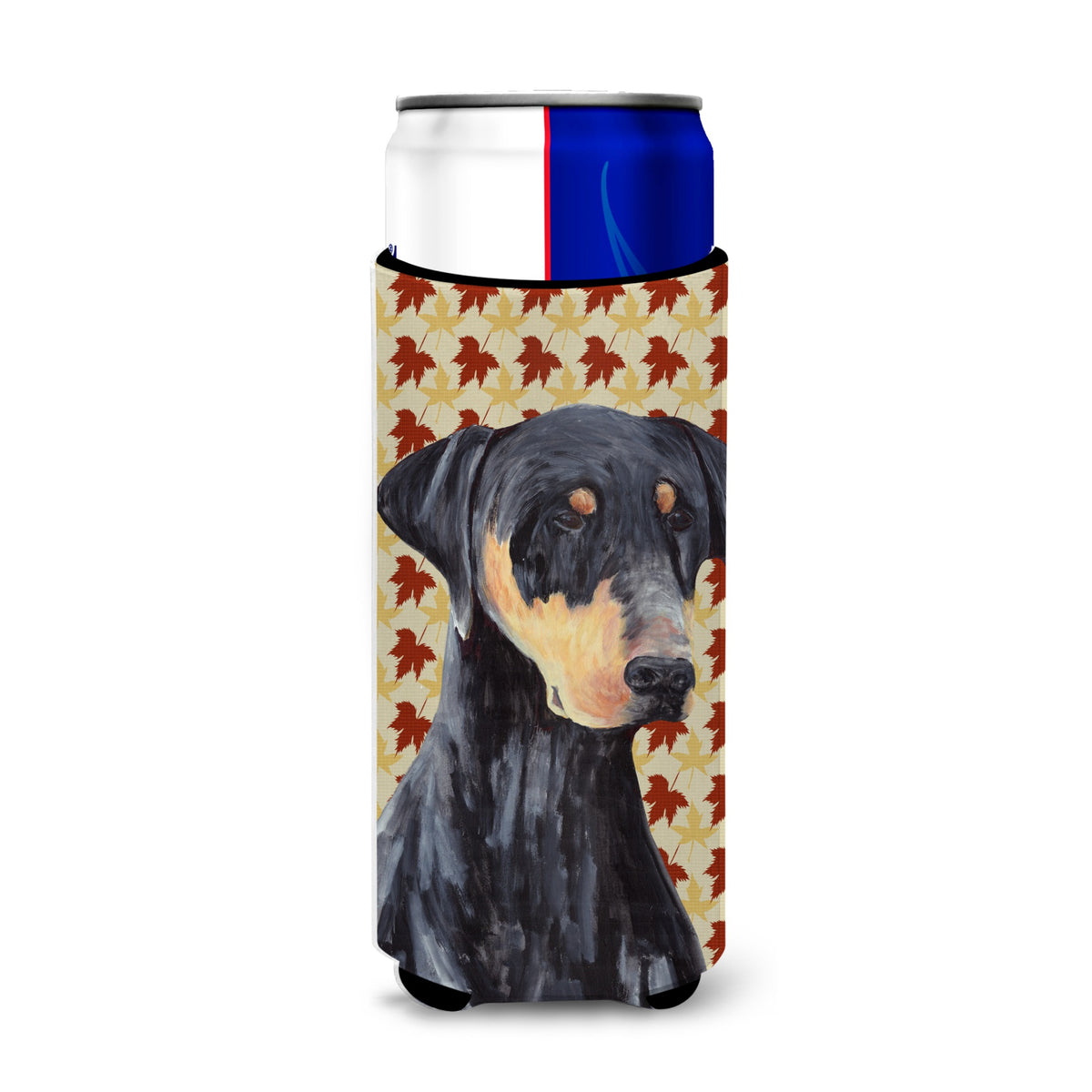 Doberman Fall Leaves Portrait Ultra Hugger For Slim Cans – Virventures