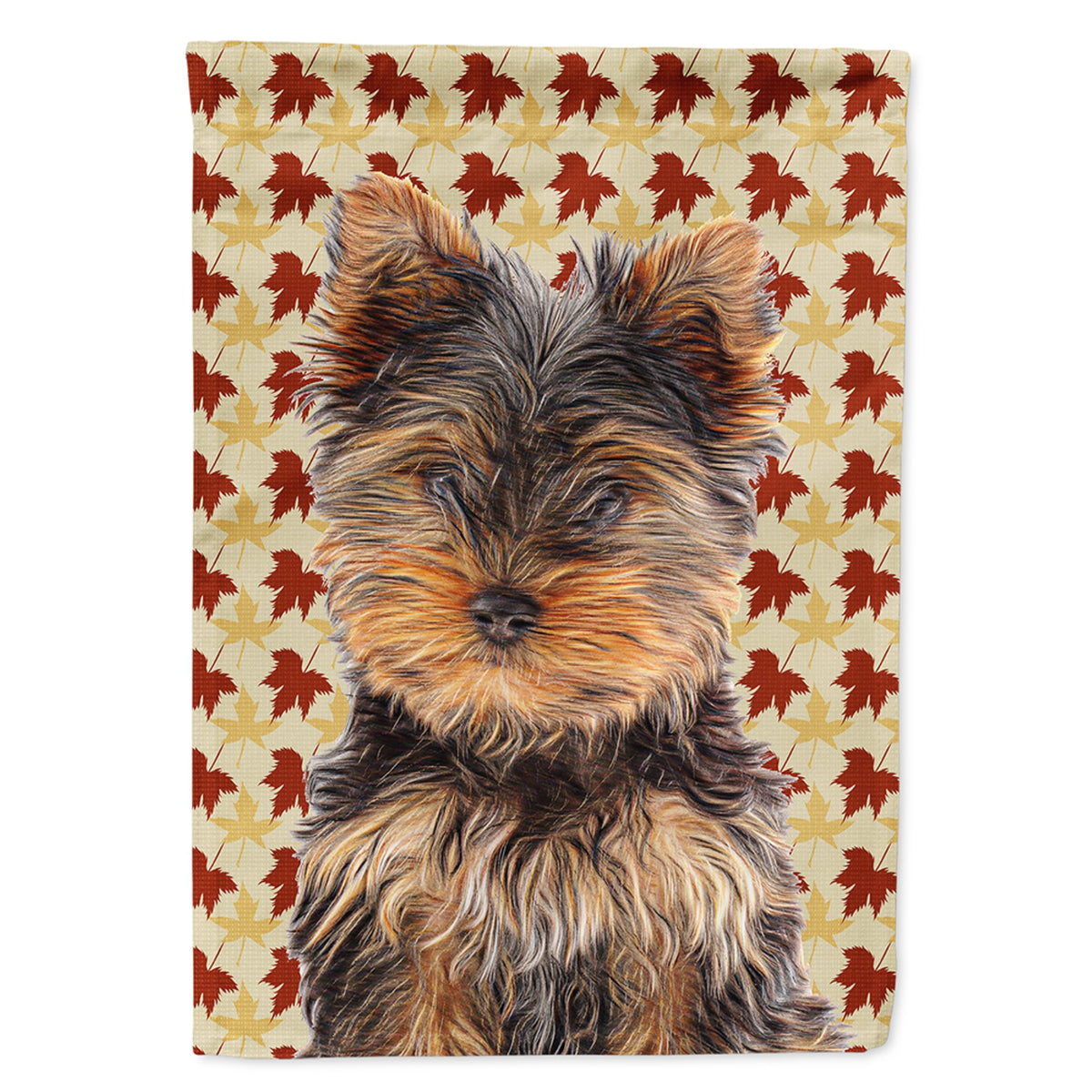 Fall Leaves Yorkie Puppy / Yorkshire Terrier Flag Garden Size – Virventures