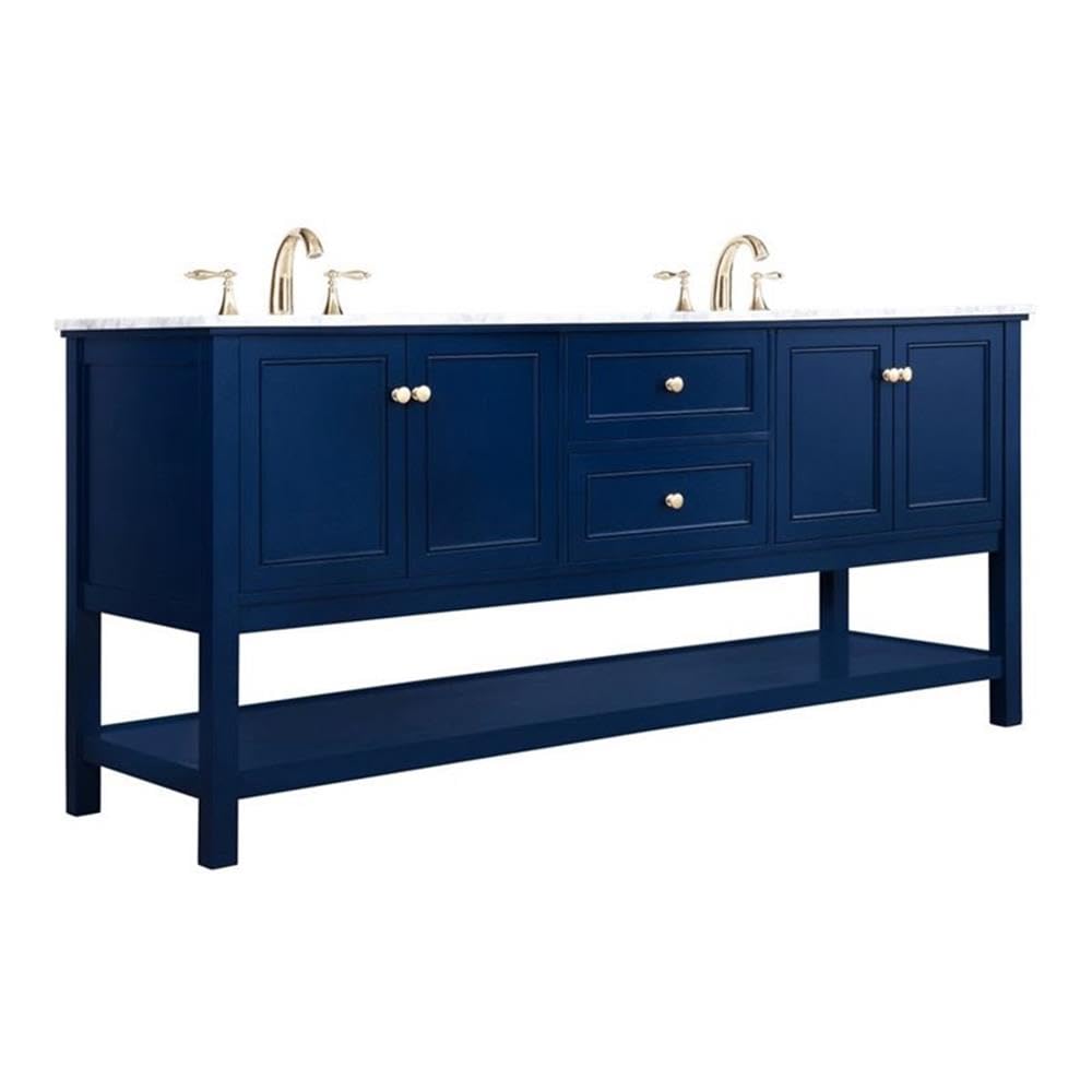 Elegant Decor Metropolis 72 Solid Wood And Metal Single Bathroom Vanit ...