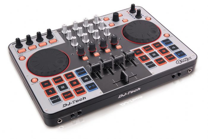 Usb Midi Dj Controller W/ Integrated Soundcard, Direct 4 Deck Control ...
