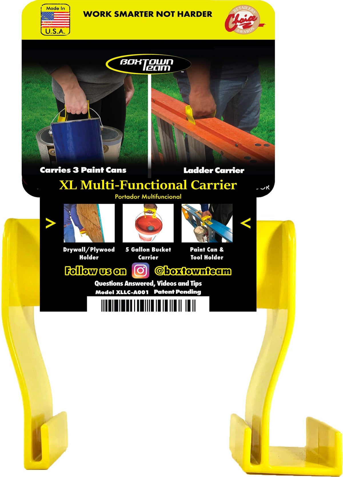 Boxtown Team Ladder Carrier (Xl Yellow) | Ladder Accesories | Ladder H ...