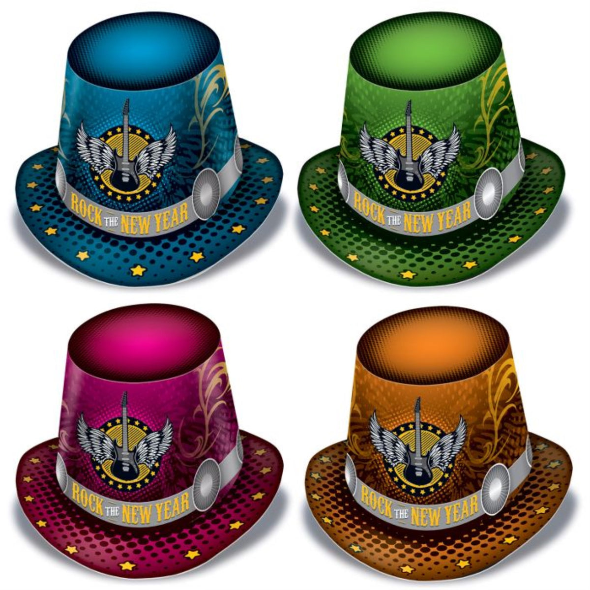 Rock The New Year Hi-Hats, (Pack Of 25) – Virventures