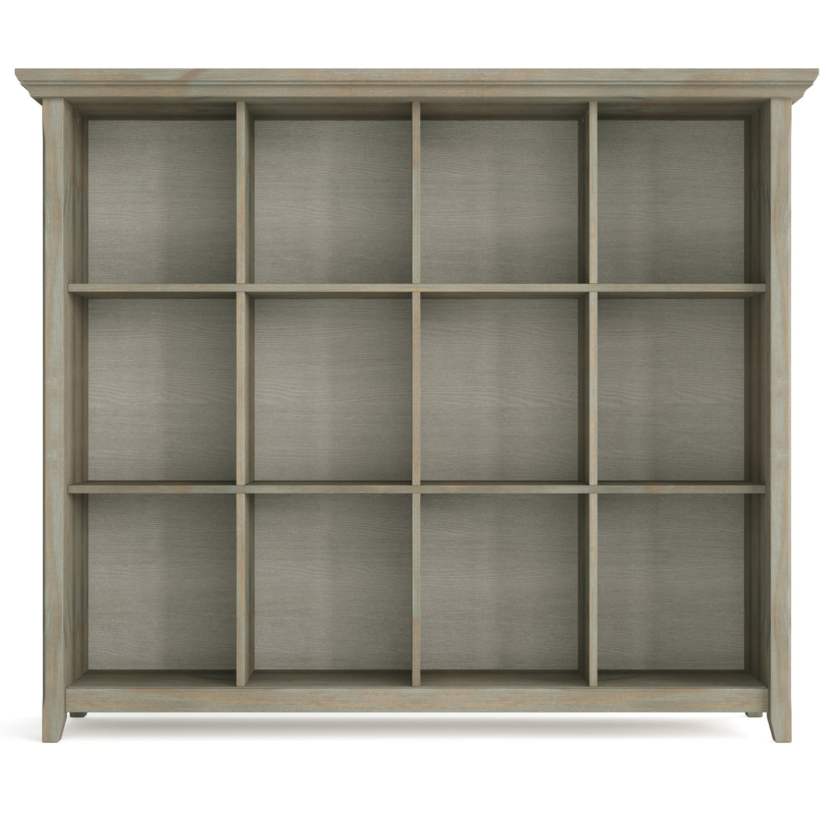 Acadian Solid Wood 12 Cube Storage In Distressed Grey – Virventures