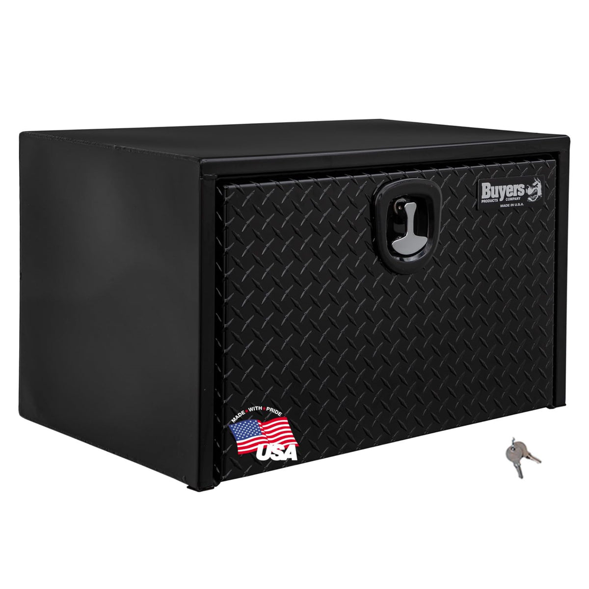 Buyers Products 1702503 Black Steel Truck Tool Box With Aluminum ...