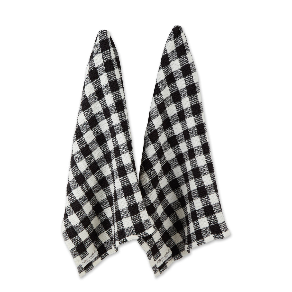 Dii Black Checker Washed Waffle Dishtowel (Set Of 2) – Virventures