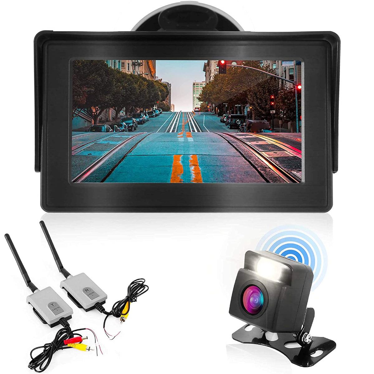 Pyle Wireless Backup Rear View Camera - Waterproof Car Parking Rearview ...