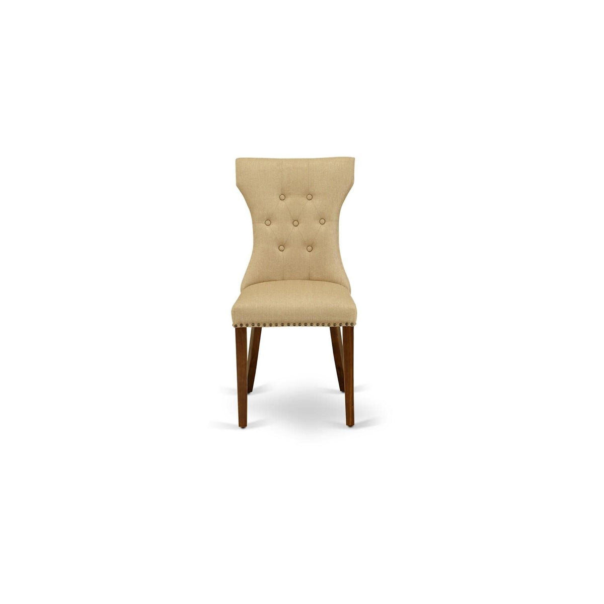 East West Furniture Gap8T03 Gallatin Parson Dining Chairs - Button ...