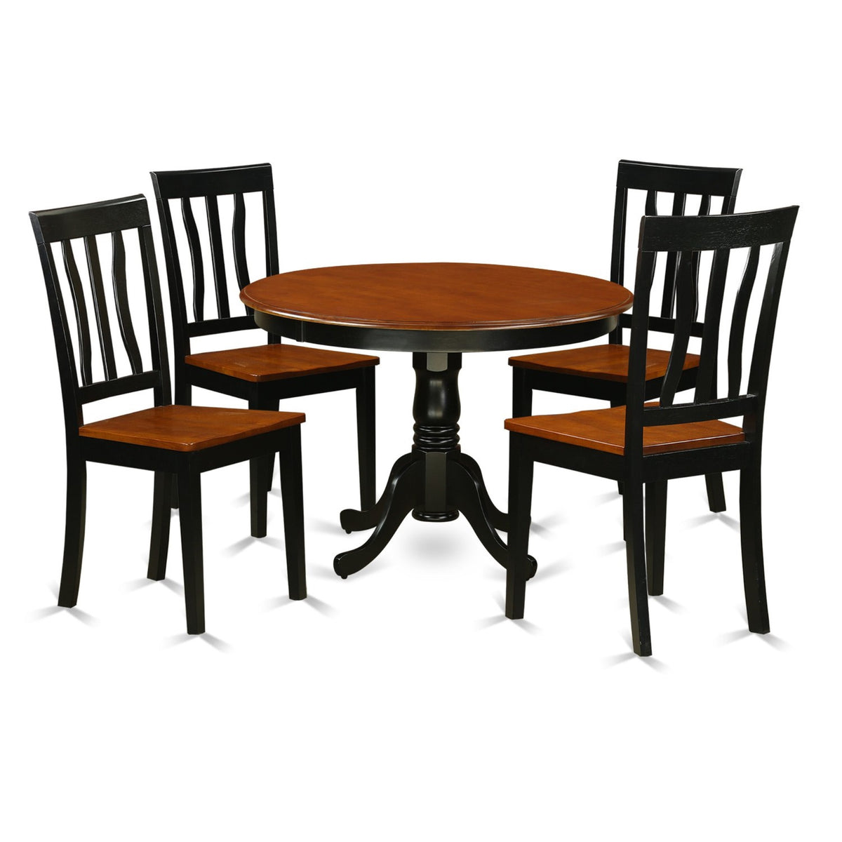 East West Furniture Hlan5-Bch-W 5 Piece Dining Table Set For 4 Includes ...