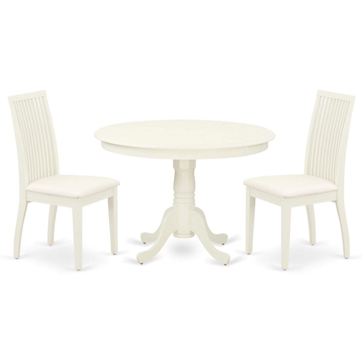 Casafoyer Hlip3-Lwh-C 3 Piece Modern Dining Table Set Contains A Round ...