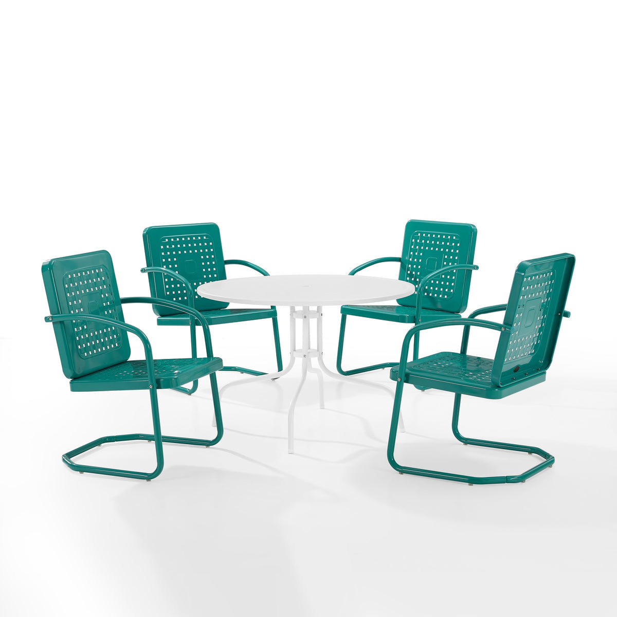 Bates 5Pc Dining Set - Vintage Style Chairs With Basket Weave Design ...
