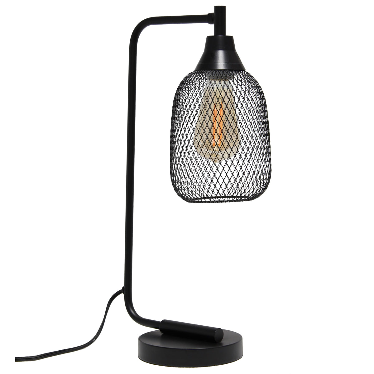 Industrial Mesh Desk Lamp, Matte Black – Virventures