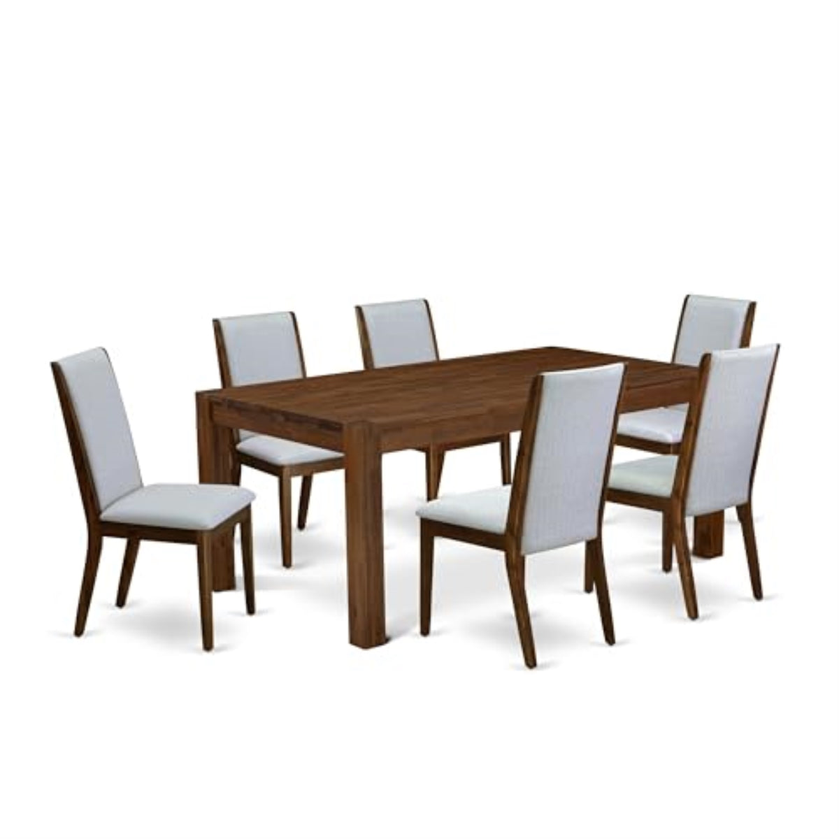 Casafoyer Lismore 7 Piece Kitchen Set Consist Of A Rectangle Rustic ...