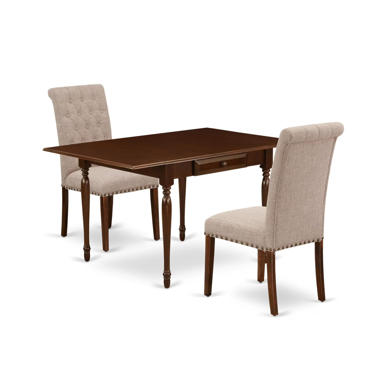 Casafoyer Mzbr3-Mah-04 Monza 3 Piece Dining Set For Small Spaces ...