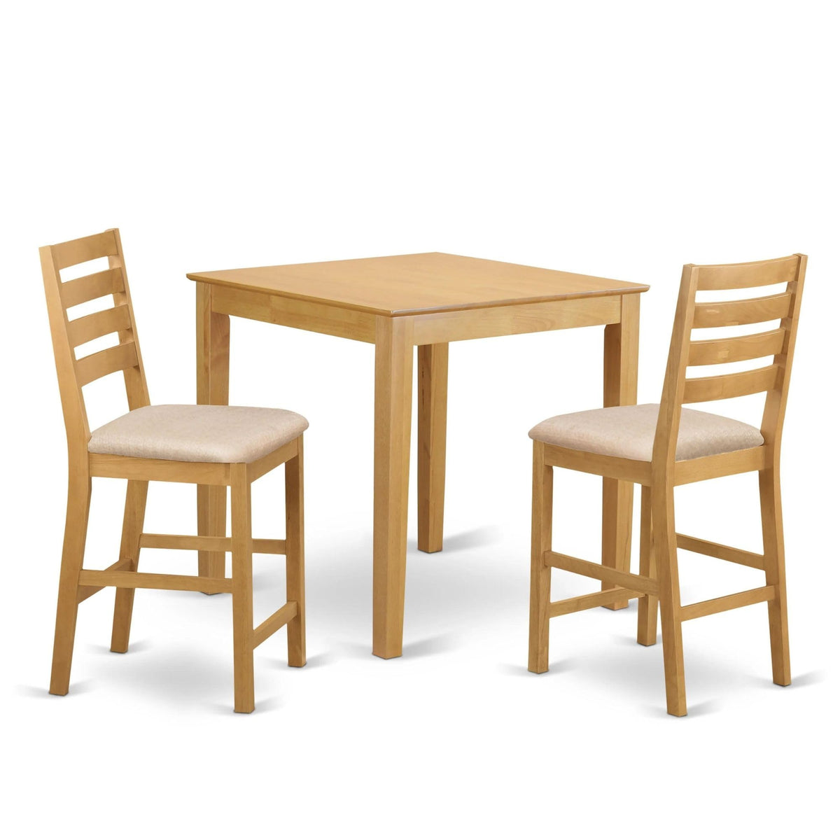 Casafoyer Pbcf3-Oak-C 3 Piece Counter Height Pub Set For Small Spaces ...