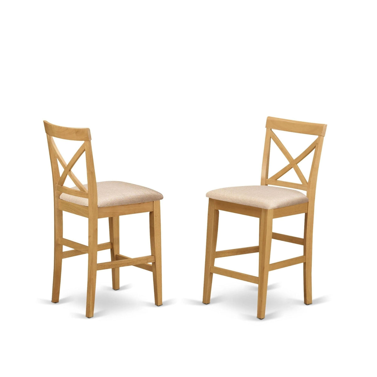 Casafoyer Pbs-Oak-C Pub Counter Stool Bar Chair - Linen Fabric Pub ...