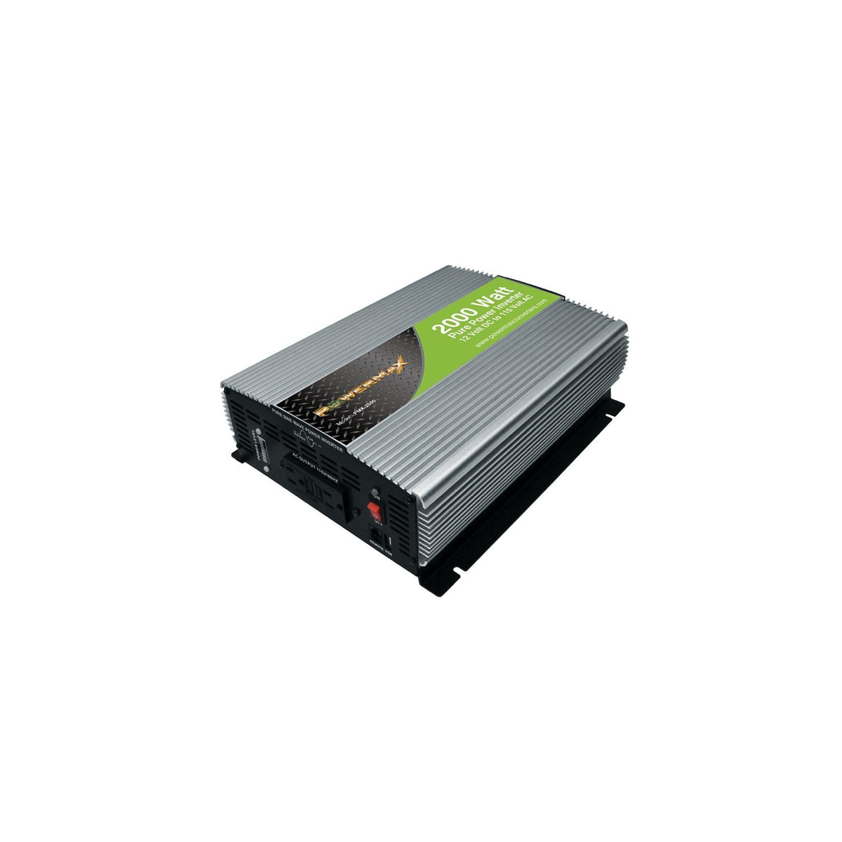 Powermax 2000 Watt Pure Sine Wave 12Vdc To 120Vac Inverter- Ac Output ...