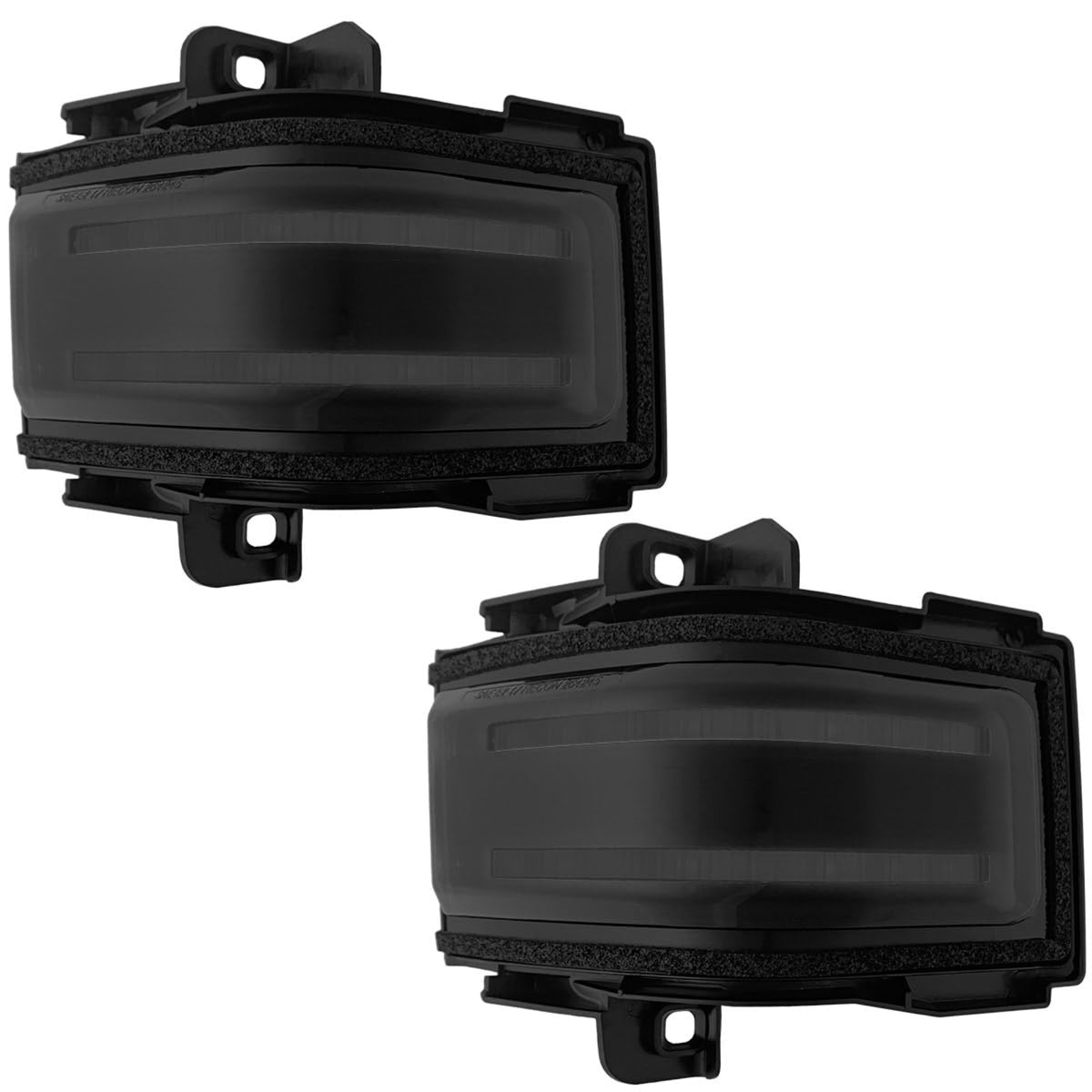 Recon Ford 17-24 Super Duty F250/F350/F450 Smoked Side Mirror Lenses ...