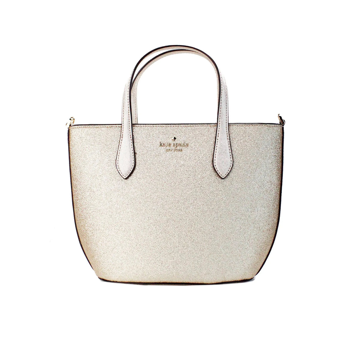 Kate Spade Glimmer Small Gold Glitter Fabric Satchel Bag – Virventures
