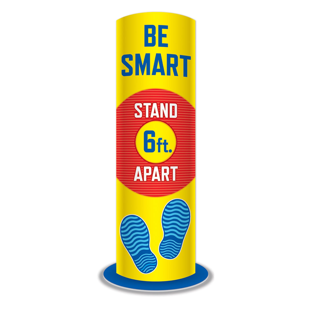 Be Smart Stand 6 Feet Apart Floor Totem, (Pack Of 5) – Virventures