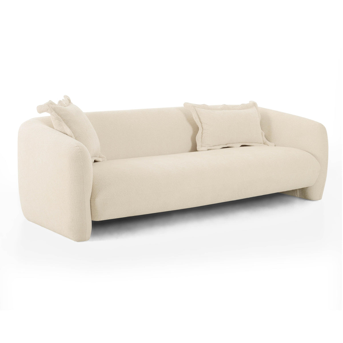 Lou Sandstone Textured Fabric Sofa – Virventures