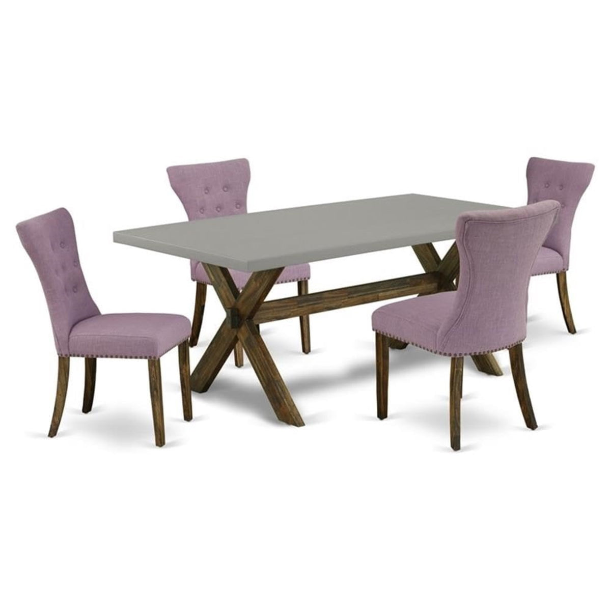 Casafoyer X-Style 5 Piece Set For 4 Includes A Rectangle Kitchen Table ...