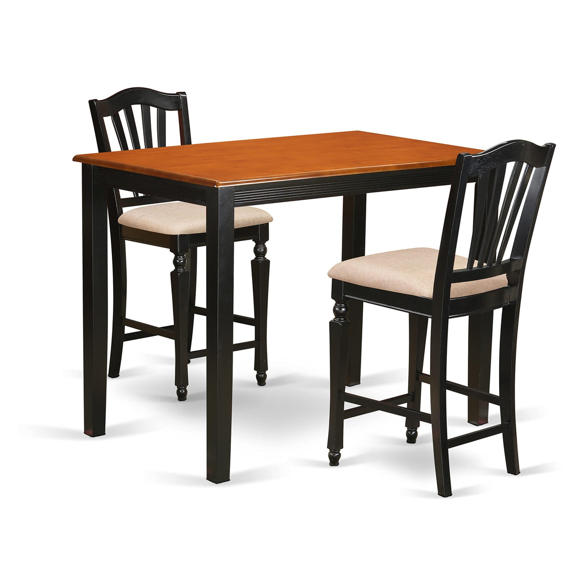East West Furniture Yarmouth 3 Piece Kitchen Counter Height Set ...