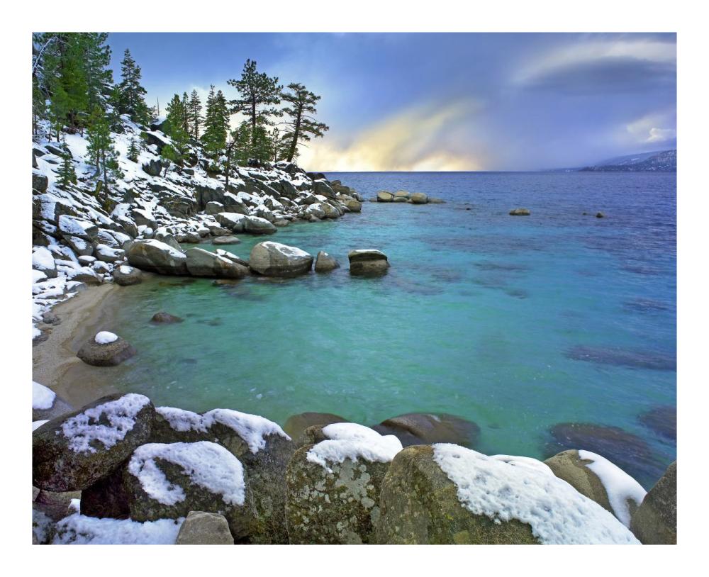 Hidden Beach And Memorial Point, Lake Tahoe, Nevada-Paper Art-22X18 ...
