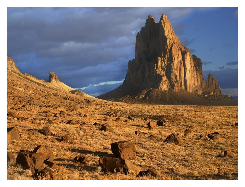 Shiprock, The Basalt Core Of An Extinct Volcano, Tuff-Breccia Ejected ...